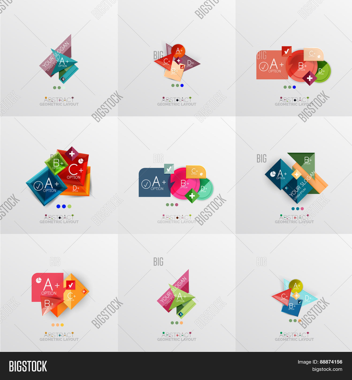 Set Paper Graphic Vector & Photo (Free Trial) | Bigstock