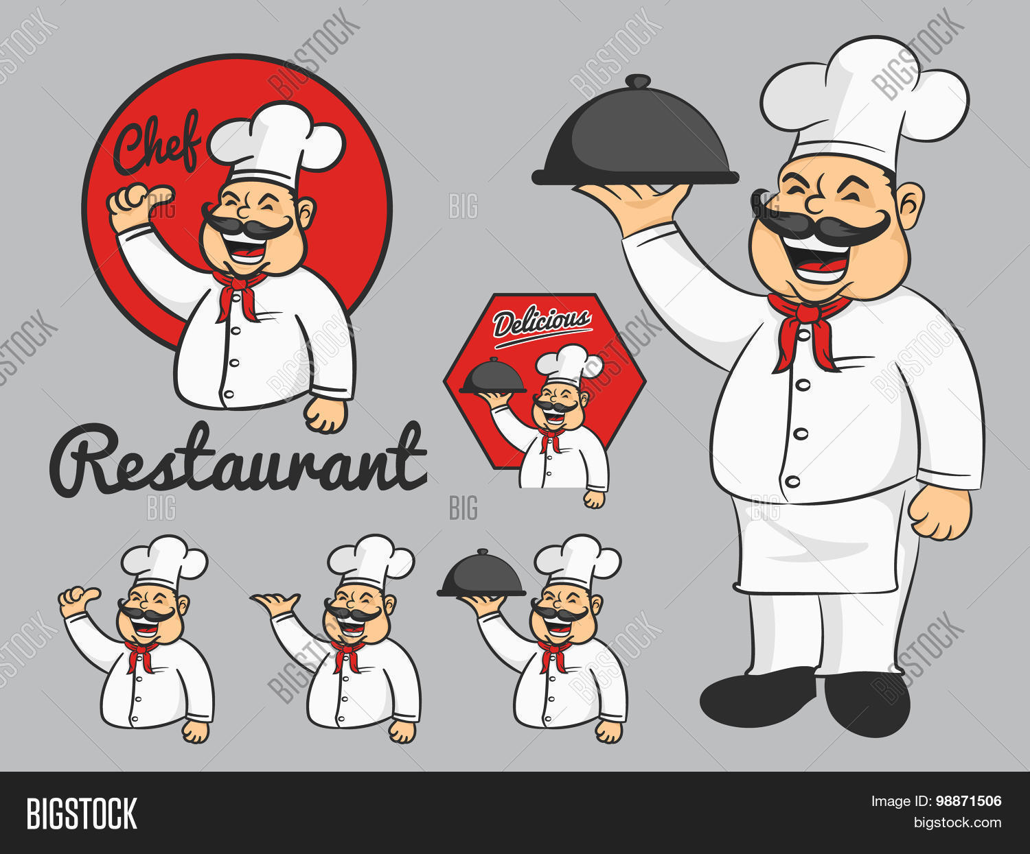 Happy Chef Cartoon Vector & Photo (Free Trial) | Bigstock