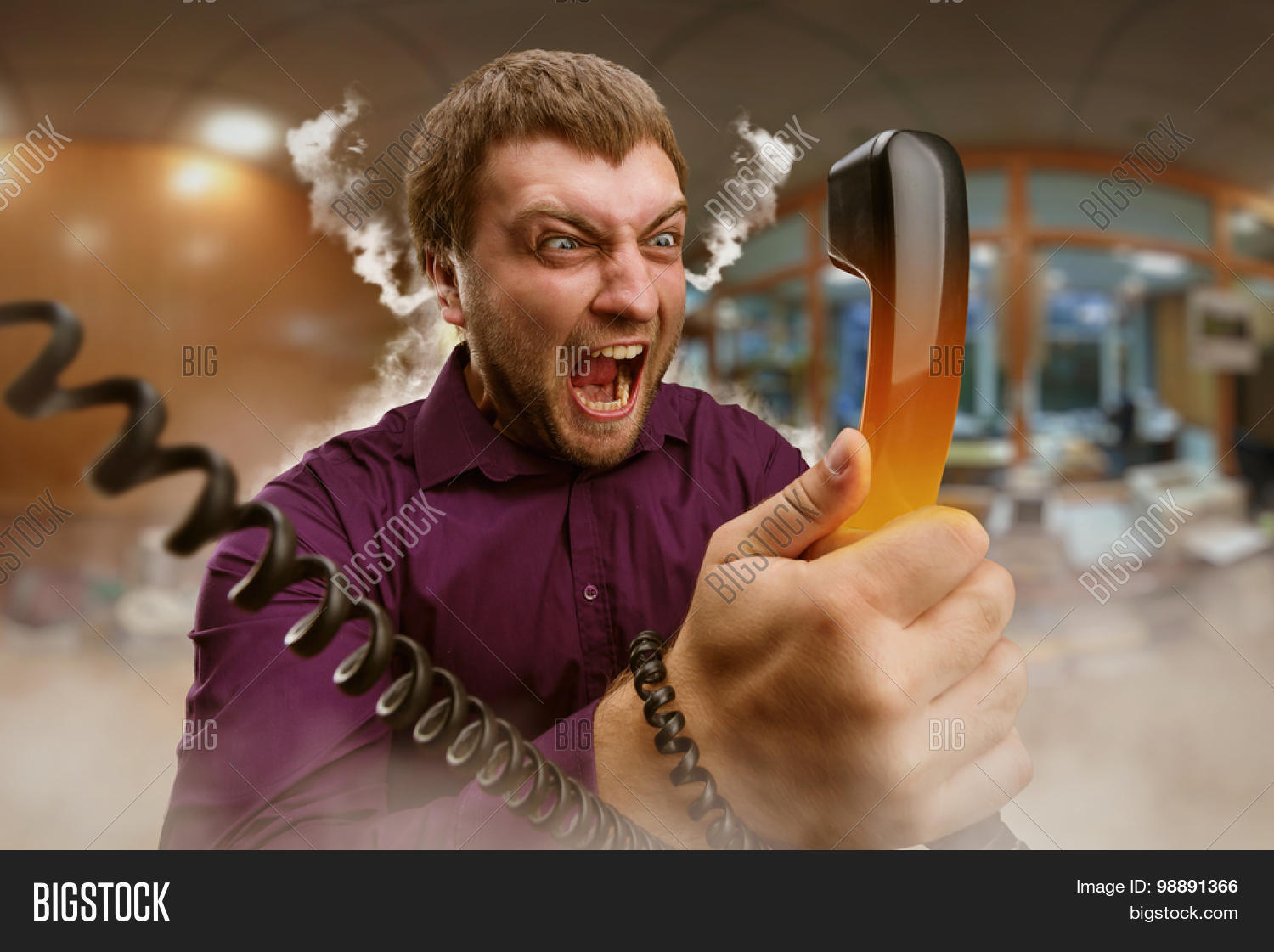 Angry Man Speaks On Image & Photo (Free Trial) | Bigstock