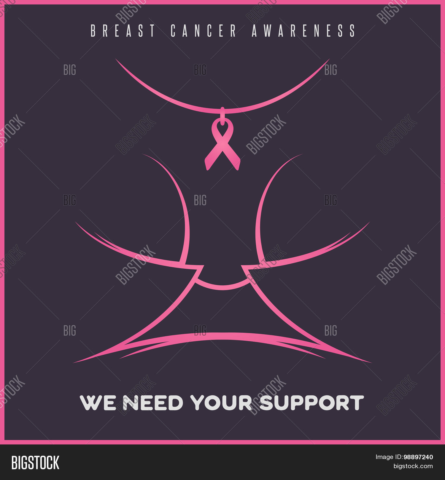Breast Cancer Vector & Photo (Free Trial) | Bigstock