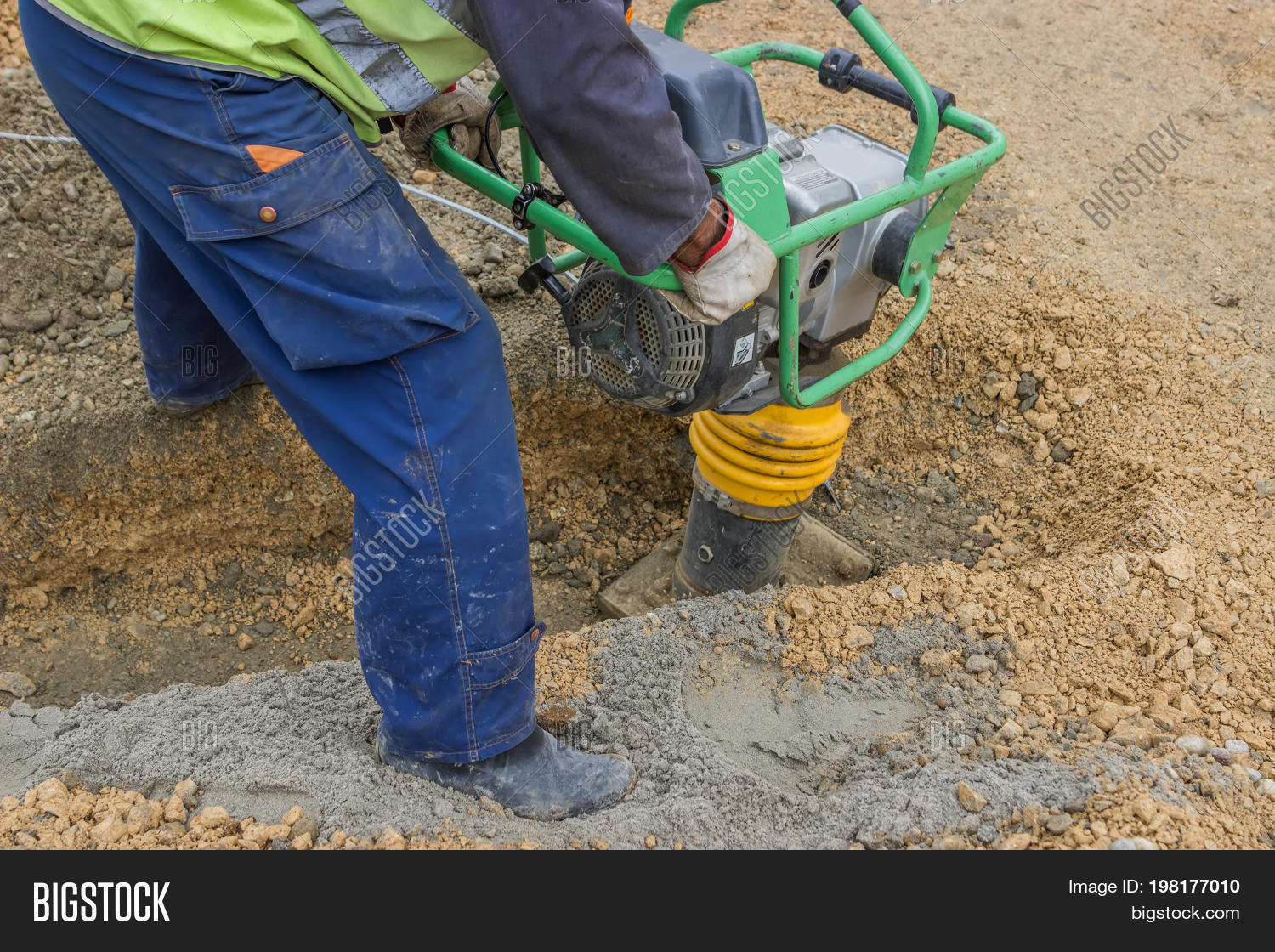 Worker Trench Rammer Image & Photo (Free Trial) | Bigstock