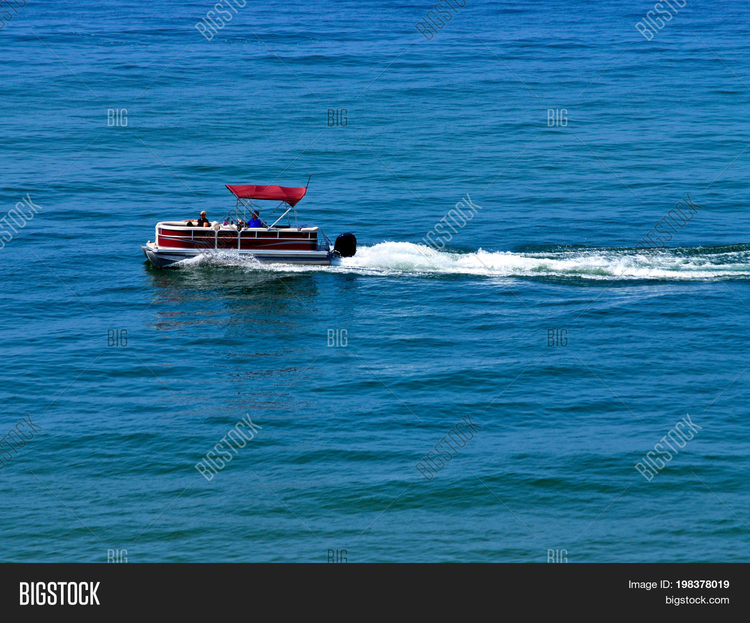 Pontoon Boat Wake On Image & Photo (Free Trial) | Bigstock