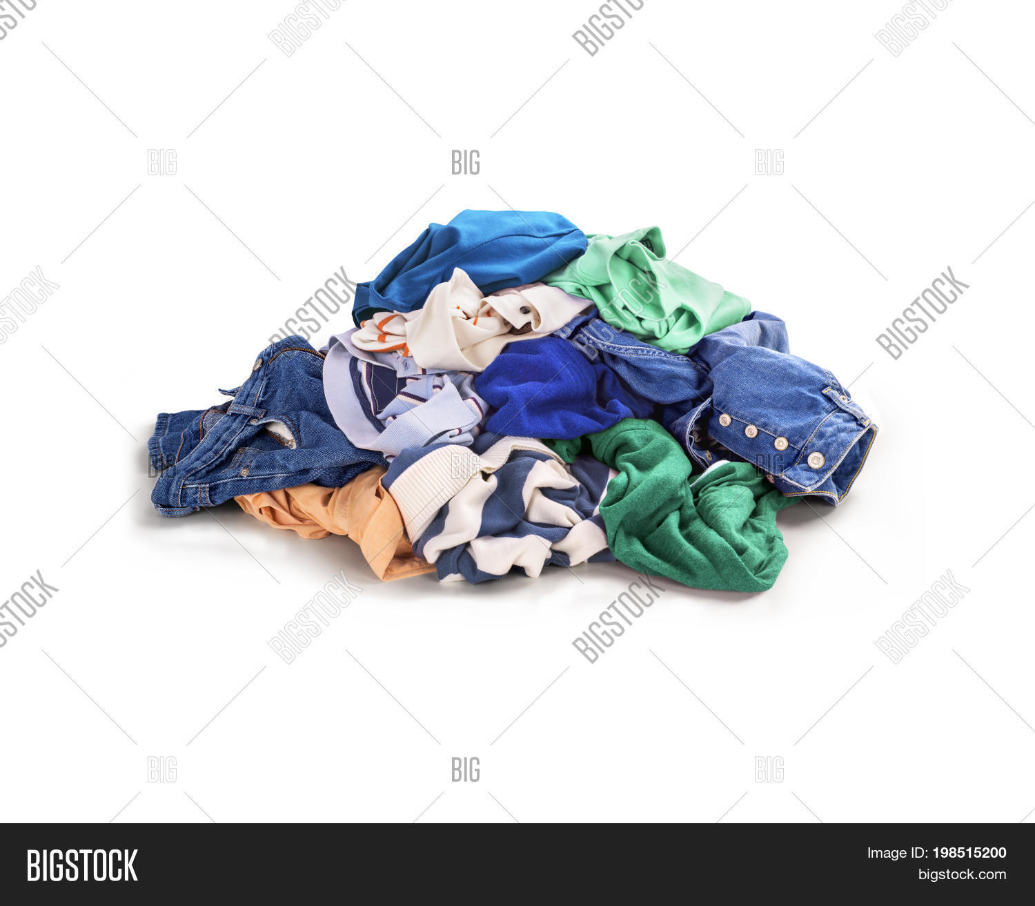 Clothes Heap.On White Image & Photo (Free Trial) | Bigstock