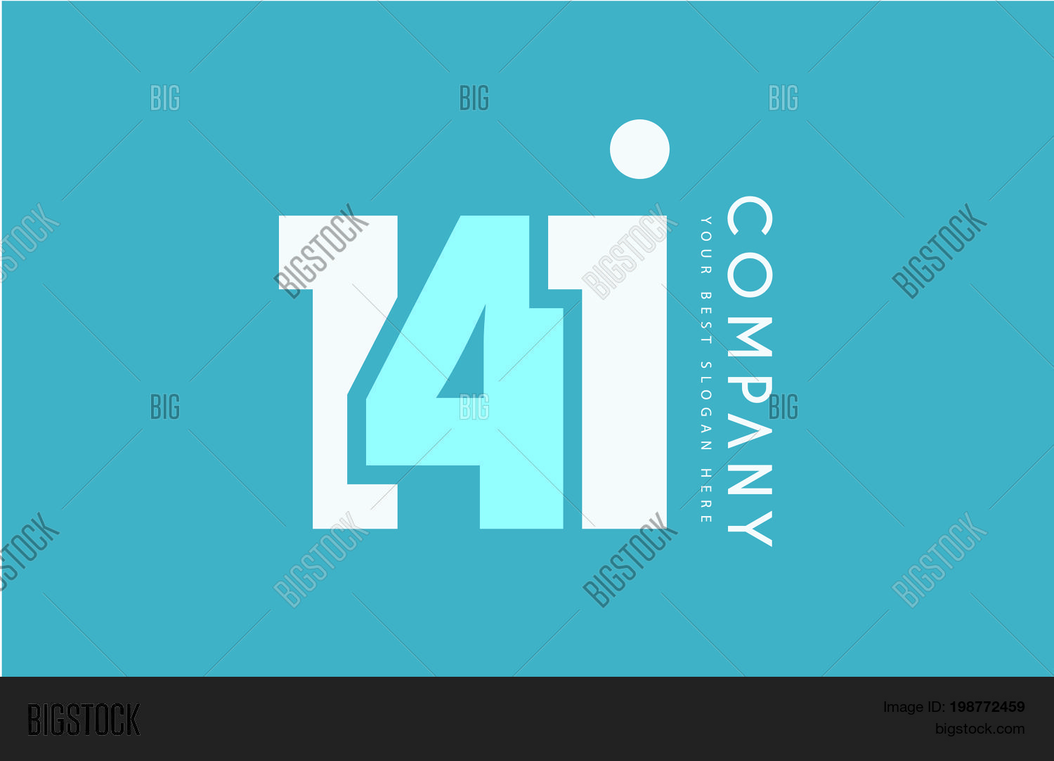 Number 141 Blue White Vector & Photo (Free Trial) | Bigstock