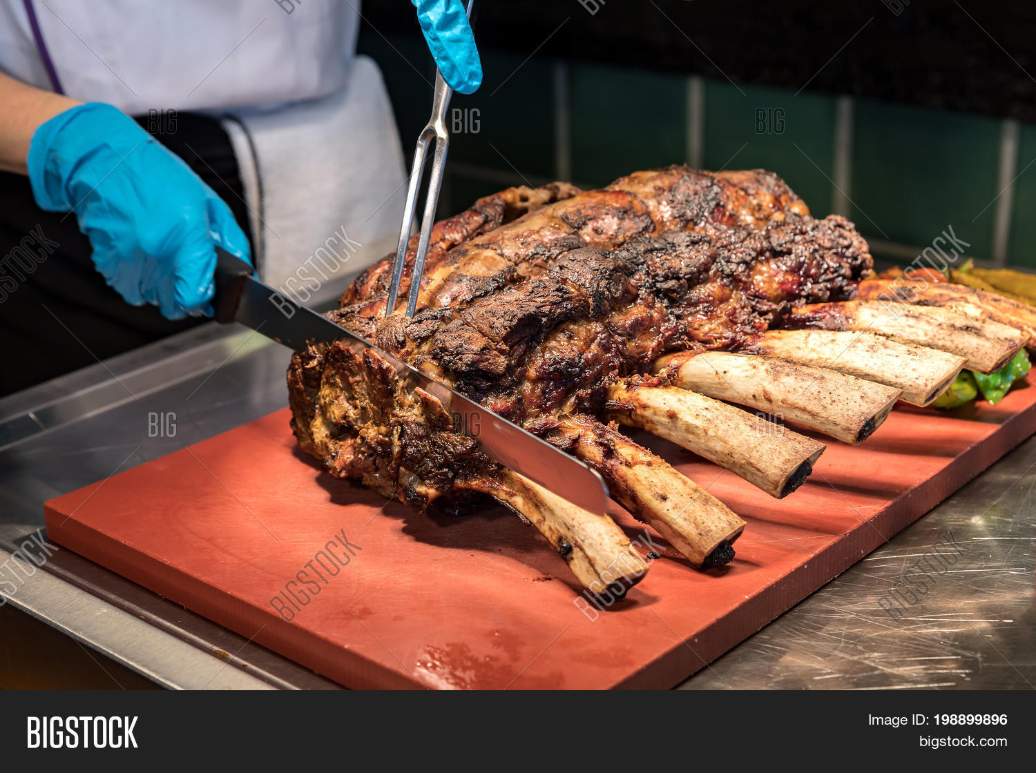 Chef Carving Prime Rib Image & Photo (Free Trial) | Bigstock