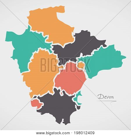 Devon England Map Image & Photo (Free Trial) | Bigstock