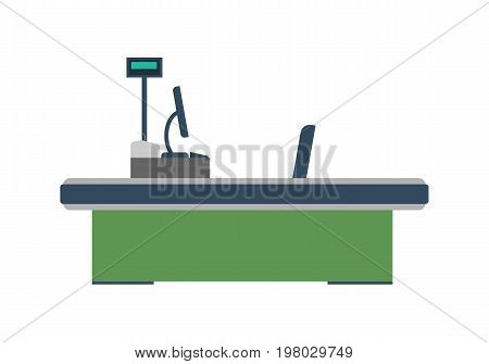 Cash Desk Computer Vector & Photo (Free Trial) | Bigstock