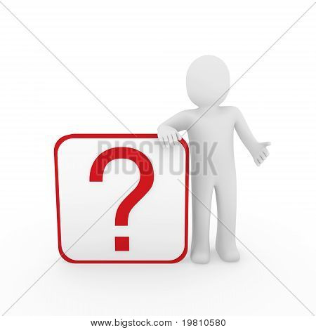 3D Man Question Mark Image & Photo (Free Trial) | Bigstock
