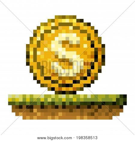 Color Pixelated Coin Vector & Photo (Free Trial) | Bigstock