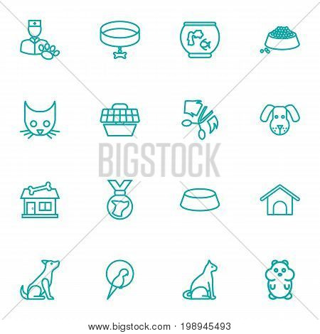 Set 16 Pets Outline Vector & Photo (Free Trial) | Bigstock