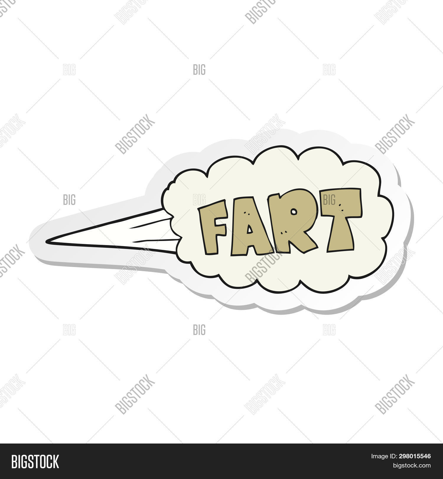 Sticker Cartoon Fart Image & Photo (Free Trial) | Bigstock