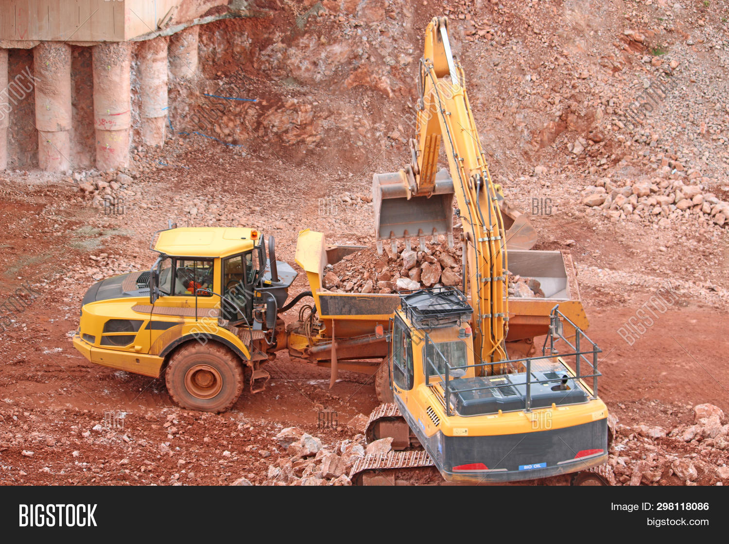 Digger Loading Dump Image & Photo (Free Trial) | Bigstock