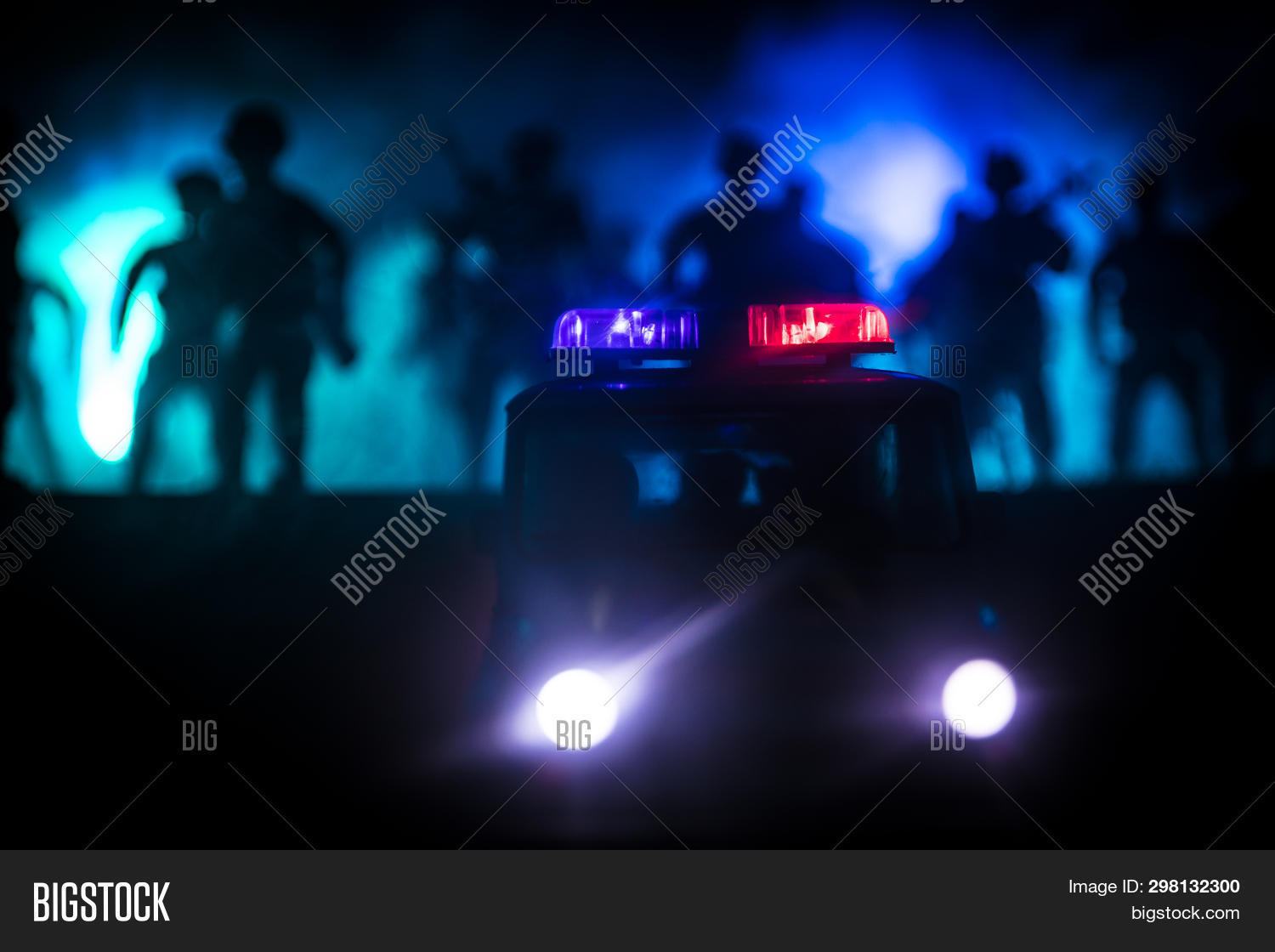 Police Cars Night. Image & Photo (Free Trial) | Bigstock