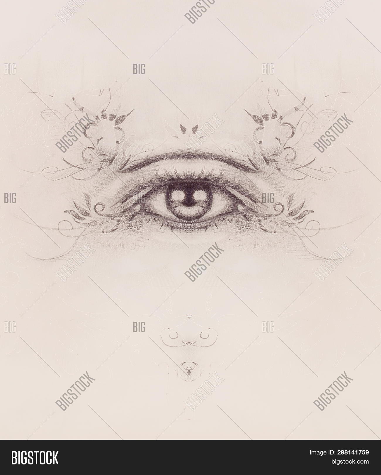 Eye Ornamental Drawing Image & Photo (Free Trial) | Bigstock