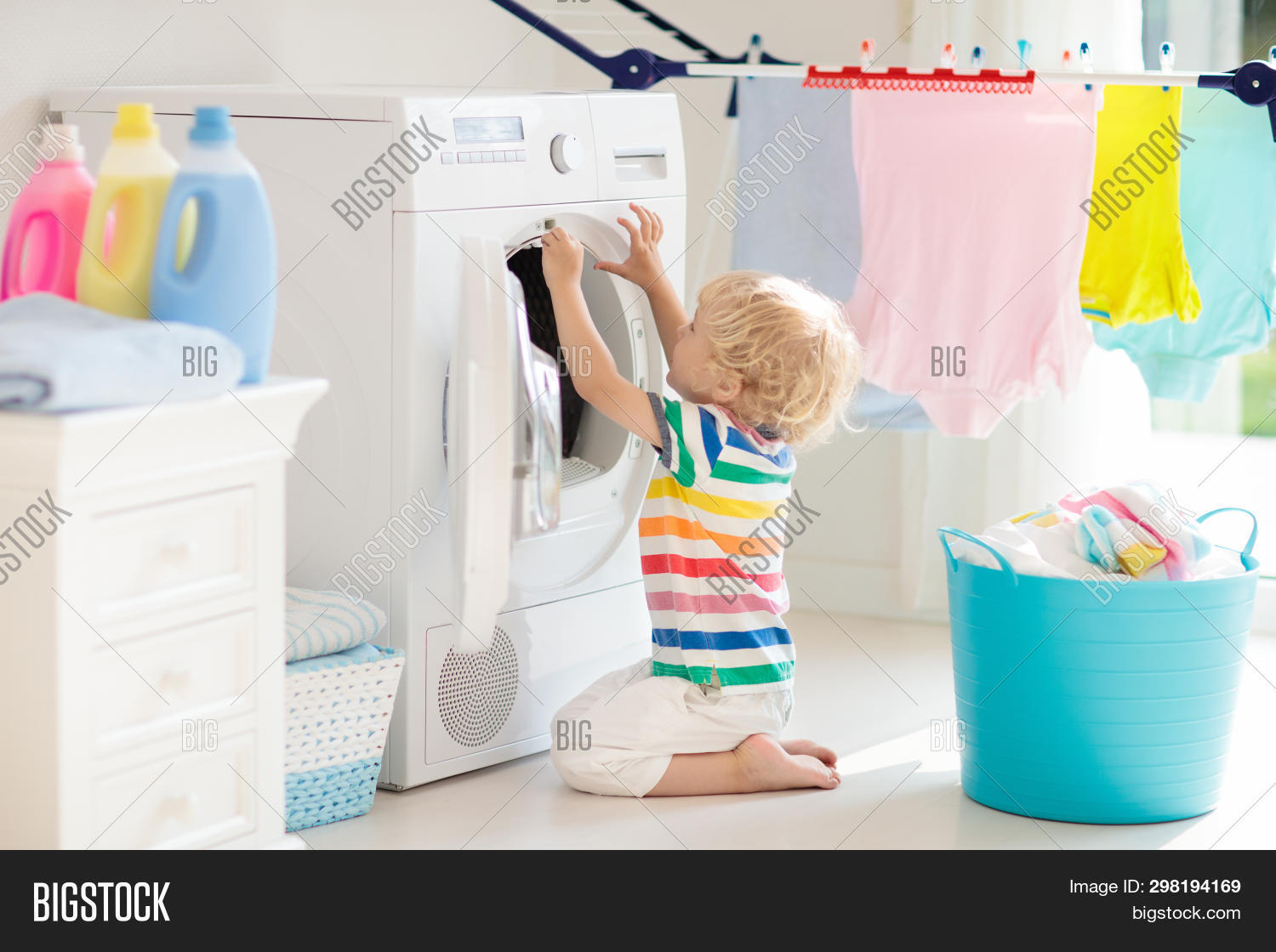 Child Laundry Room Image & Photo (Free Trial) | Bigstock