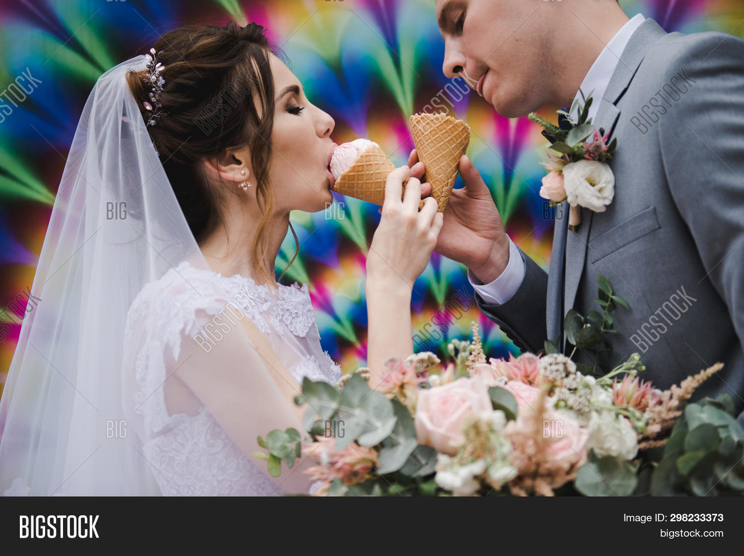 Bride Groom Eating Ice Image & Photo (Free Trial) | Bigstock