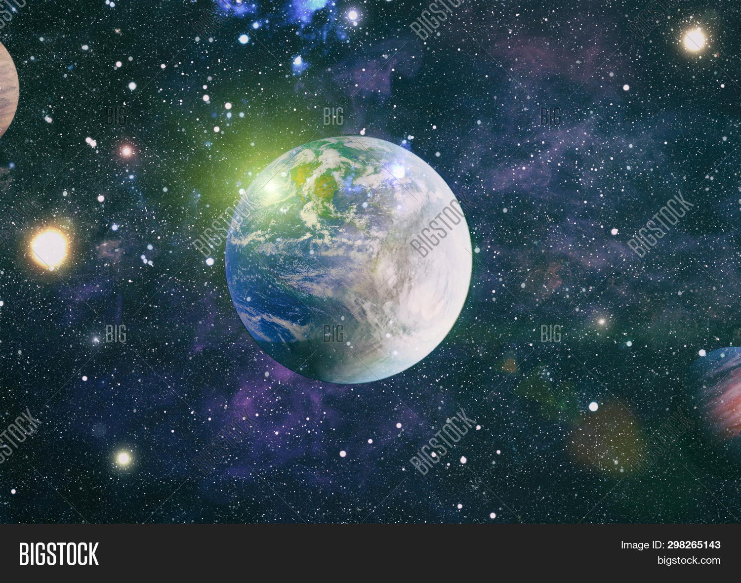 Earth Galaxies Space. Image & Photo (Free Trial) | Bigstock