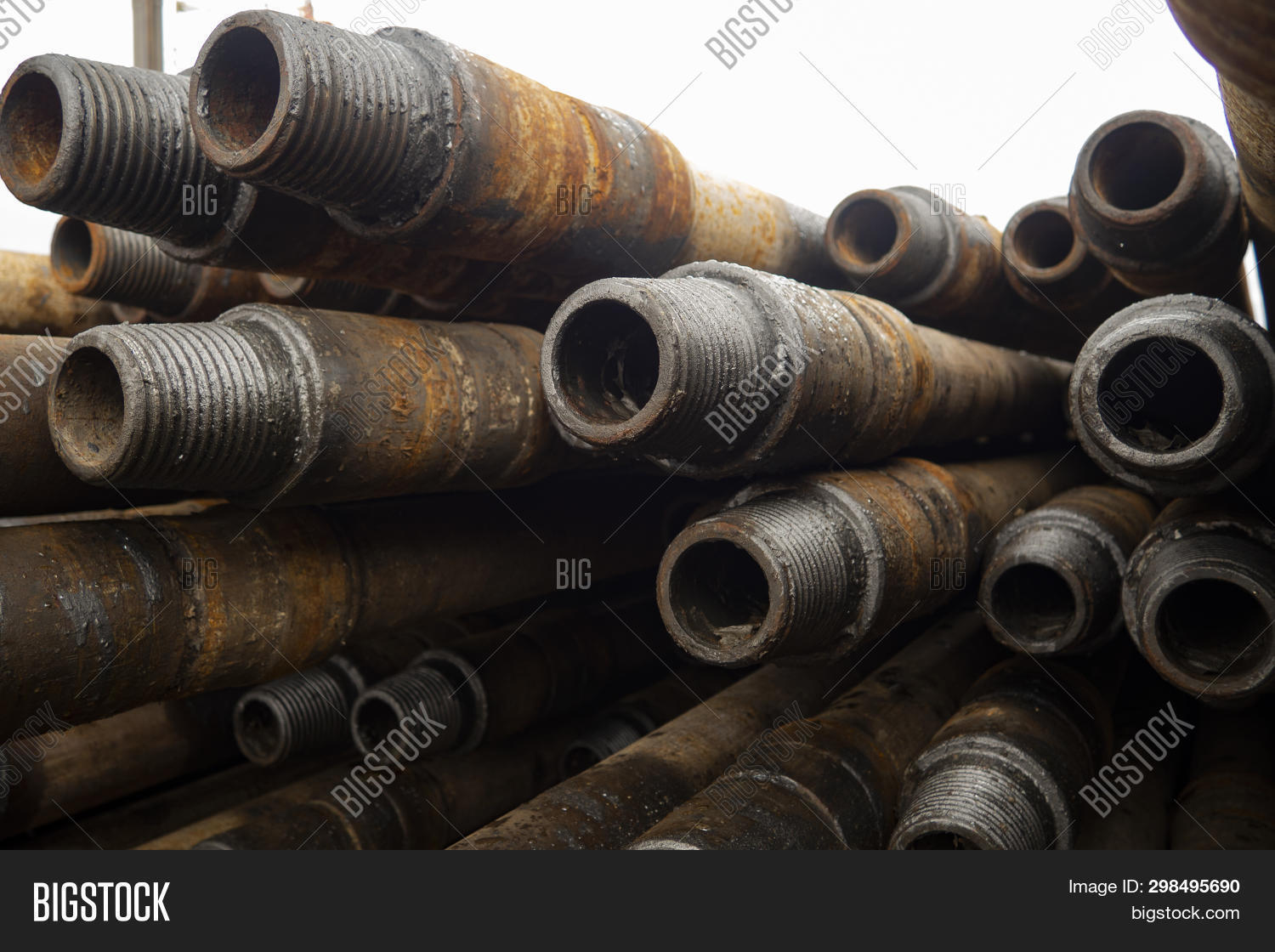 Oil Drill Pipe. Rusty Image & Photo (Free Trial) | Bigstock