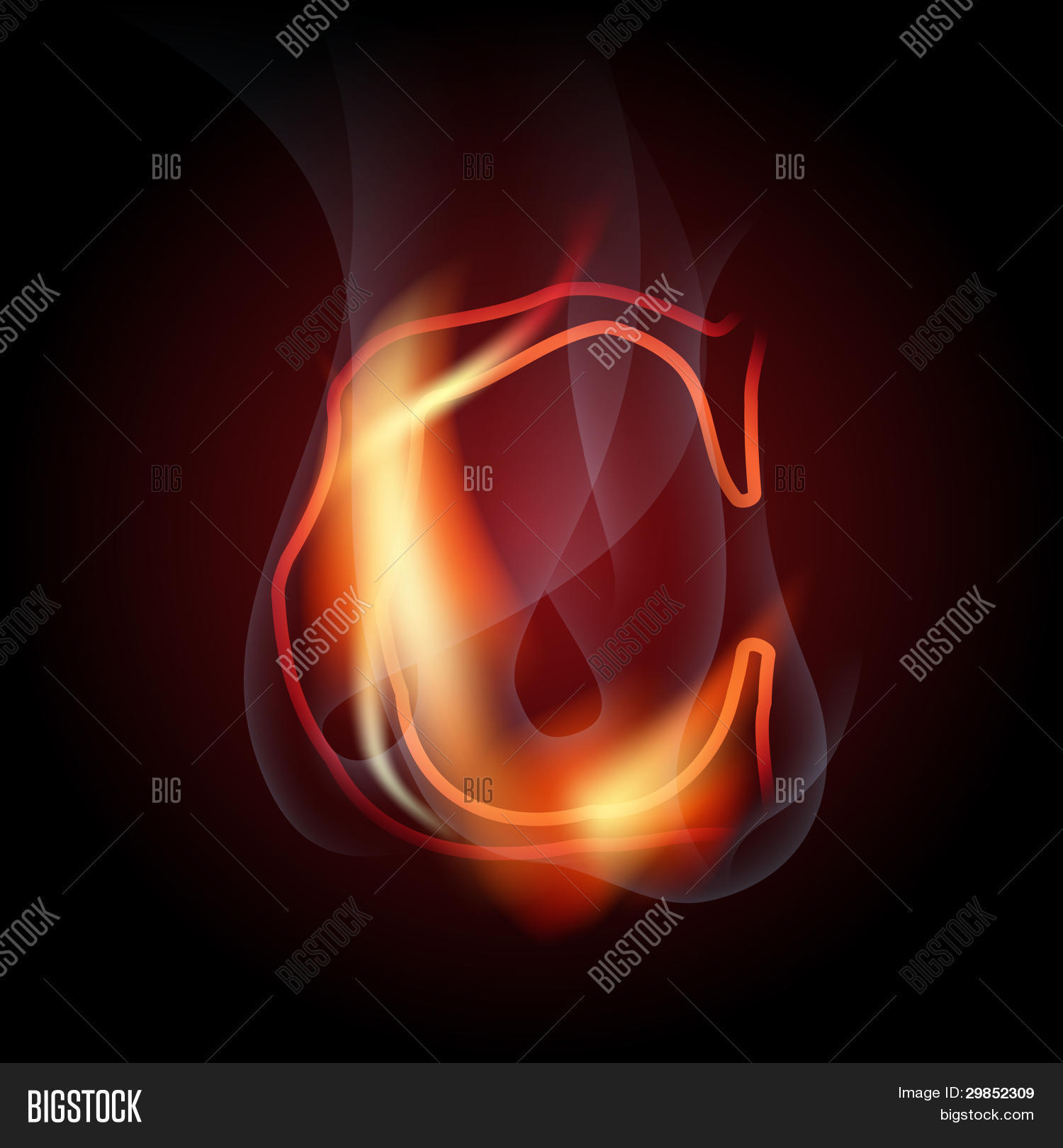 Fire Burning Latin Vector & Photo (Free Trial) | Bigstock