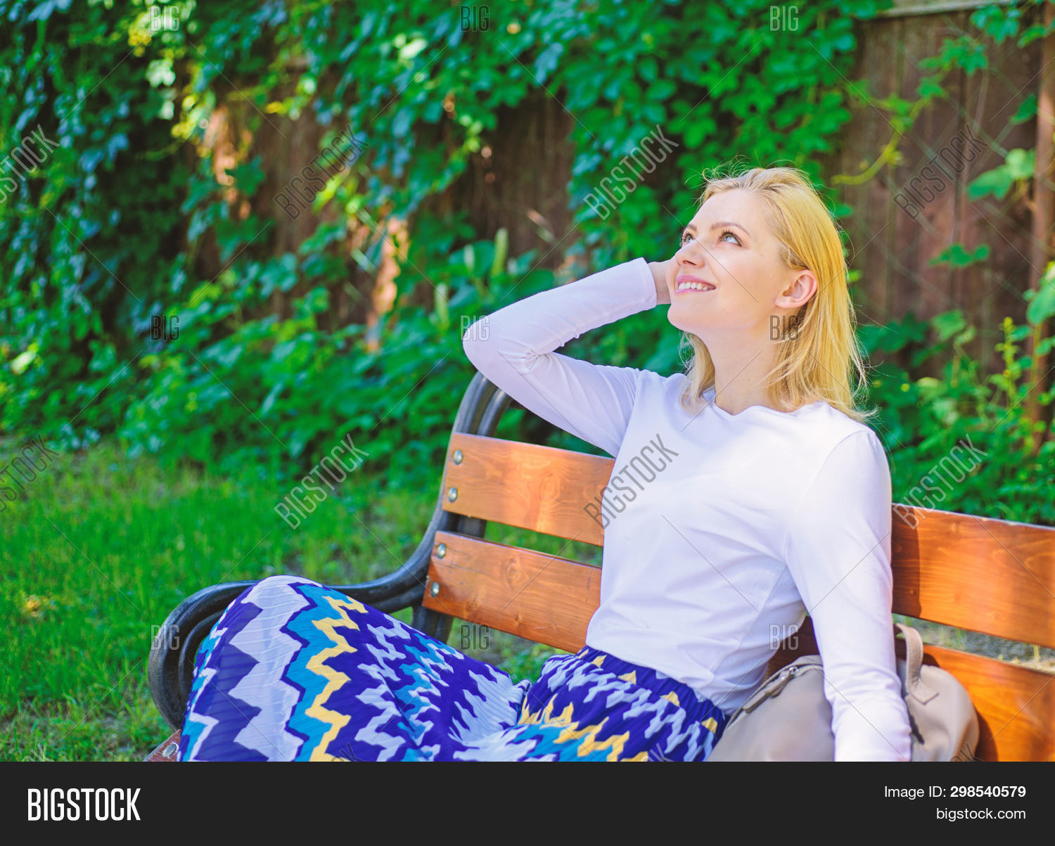 Girl Sit Bench Image & Photo (Free Trial) | Bigstock