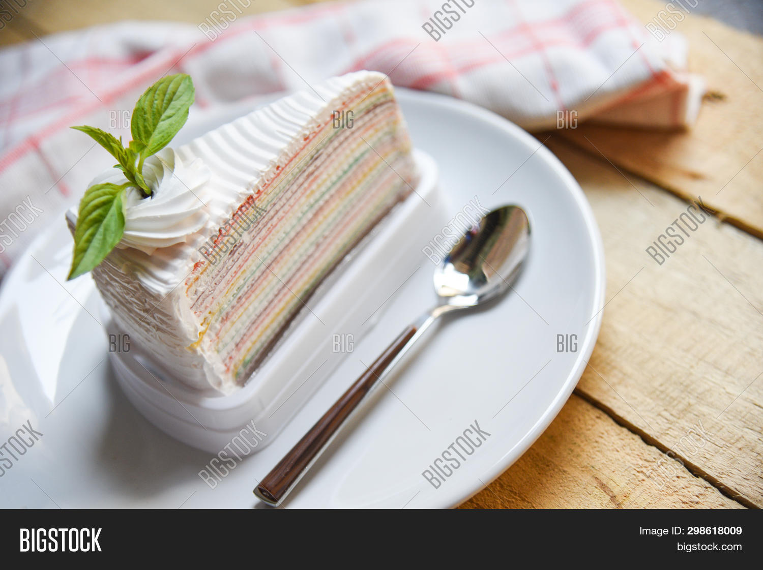 Crape Cake Slice Spoon Image & Photo (Free Trial) | Bigstock