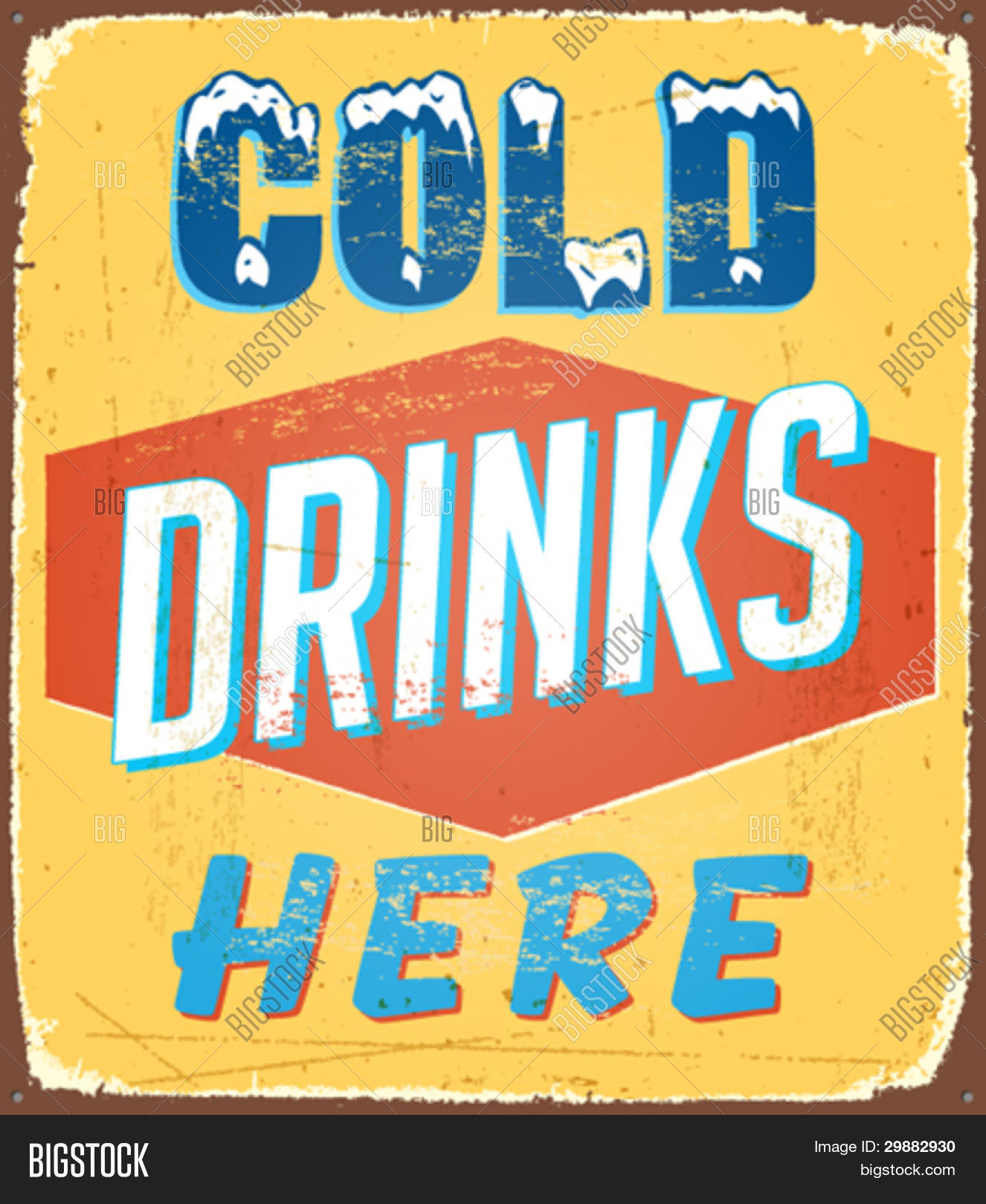 Vintage Tin Sign - Vector & Photo (Free Trial) | Bigstock