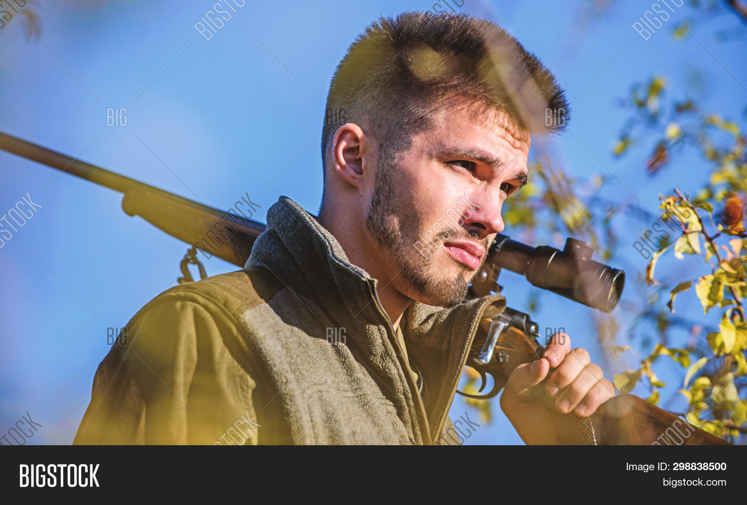 Man Hunter Rifle Gun. Image & Photo (Free Trial) | Bigstock