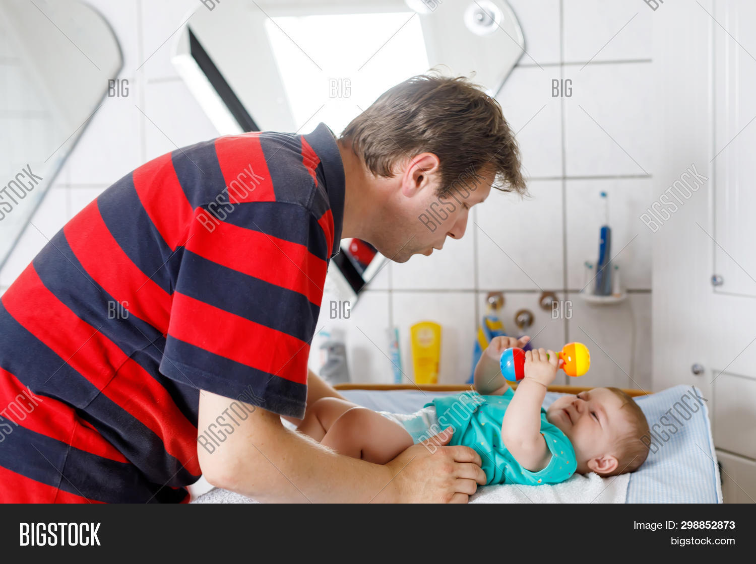 Loving Father Changing Image & Photo (Free Trial) | Bigstock