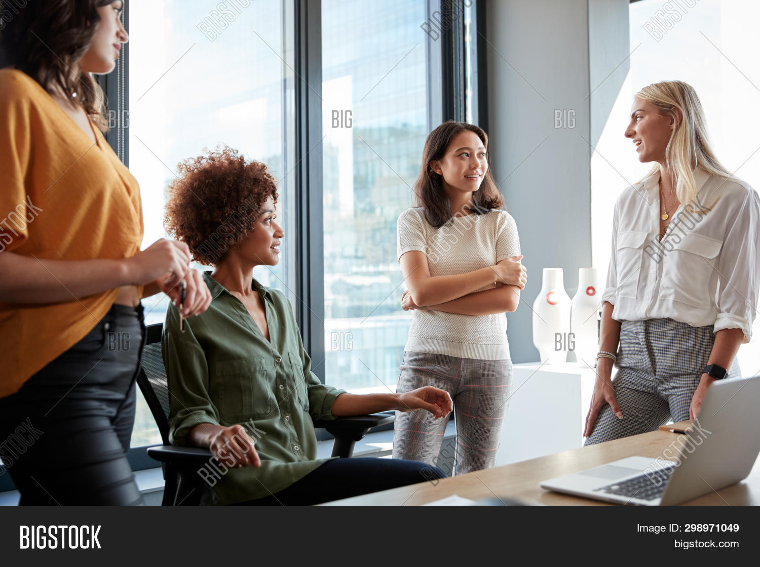 Four Female Colleagues Image & Photo (Free Trial) | Bigstock