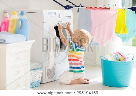 Child Laundry Room Image & Photo (Free Trial) | Bigstock