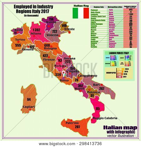 Map Italy Infographic Vector & Photo (Free Trial) | Bigstock