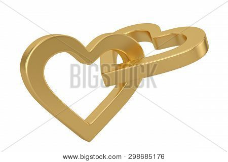 Golden Heart Outline Image & Photo (Free Trial) | Bigstock