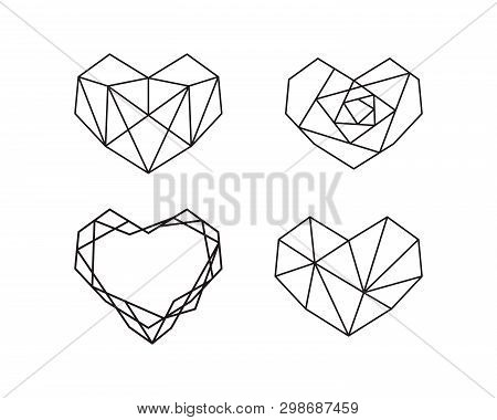Geometric Heart Vector & Photo (Free Trial) | Bigstock