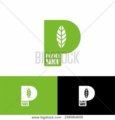 P Monogram Leaf Logo Vector & Photo (Free Trial) | Bigstock