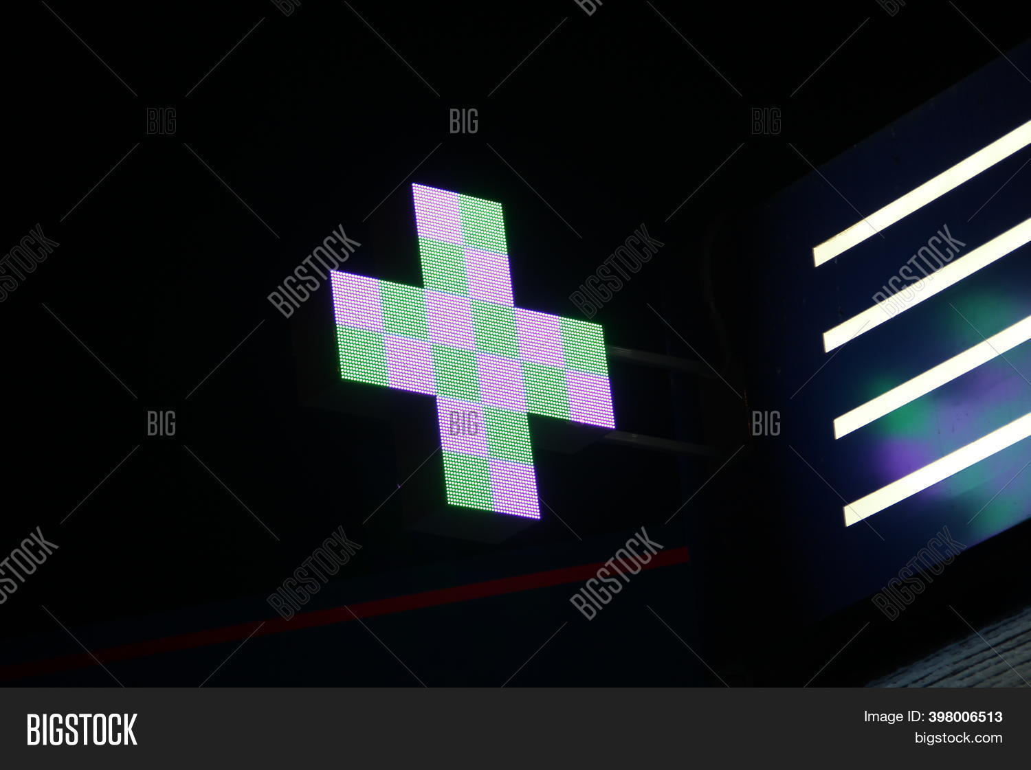 Glowing Pixel Cross Image & Photo (Free Trial) | Bigstock