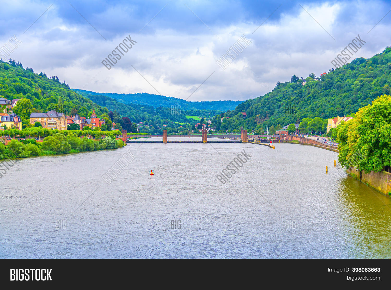 Neckar River Water Dam Image & Photo (Free Trial) | Bigstock