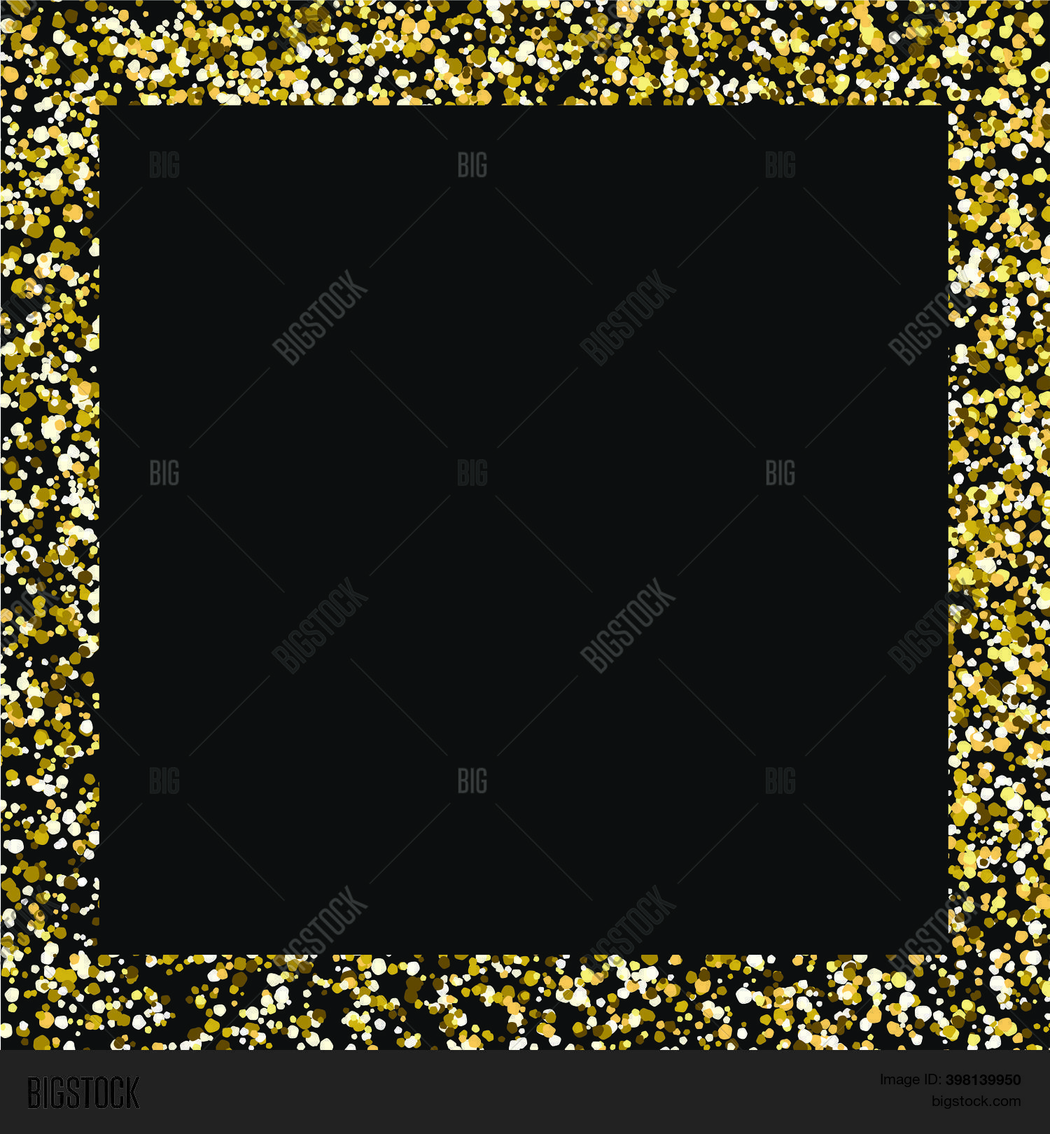 Glitter Frame. Gold Vector & Photo (Free Trial) | Bigstock