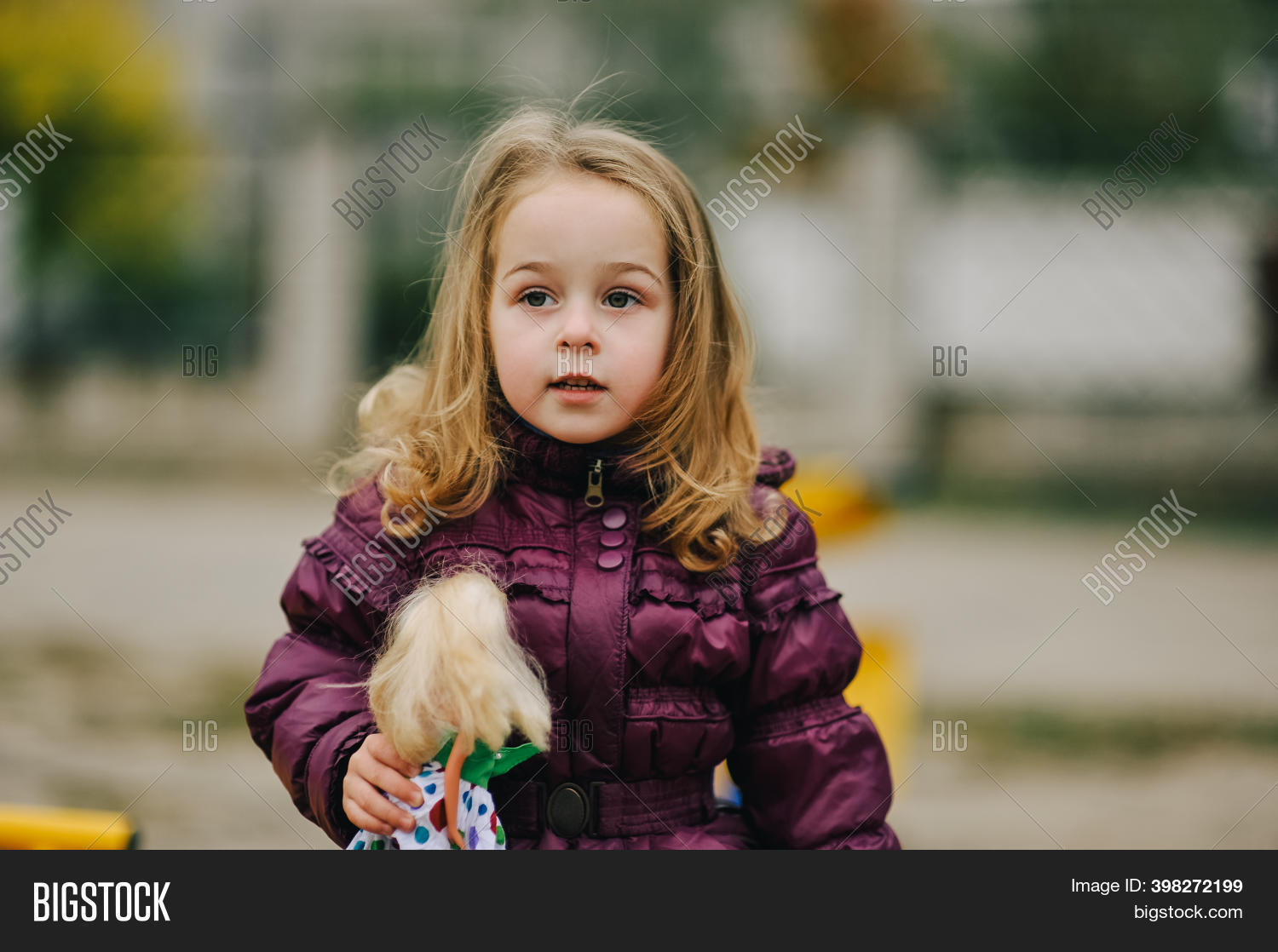 Little Girl Purple Image & Photo (Free Trial) | Bigstock