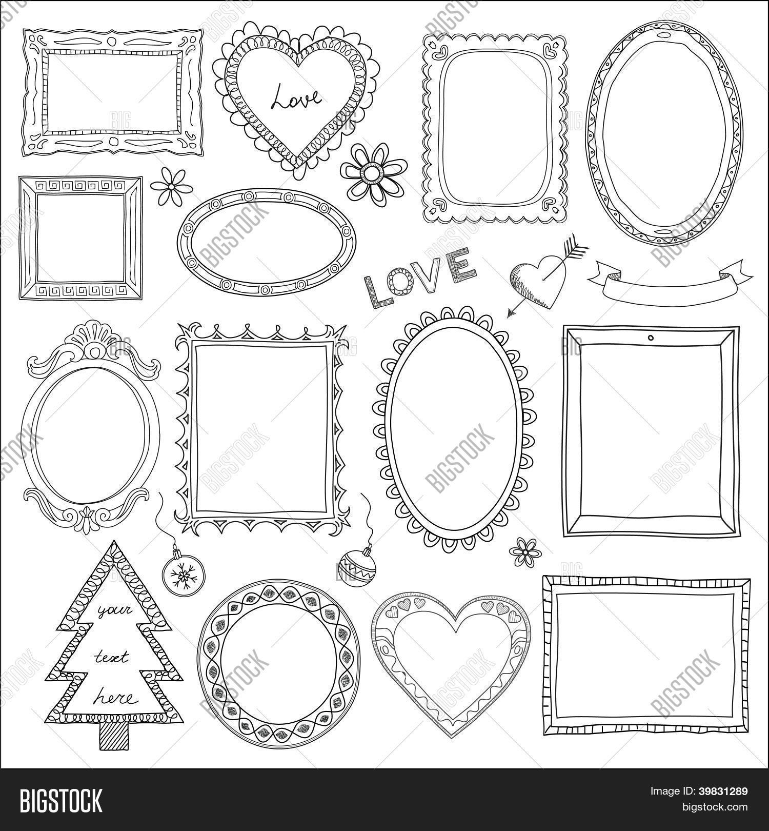 Set Doodle Frames Vector & Photo (Free Trial) | Bigstock