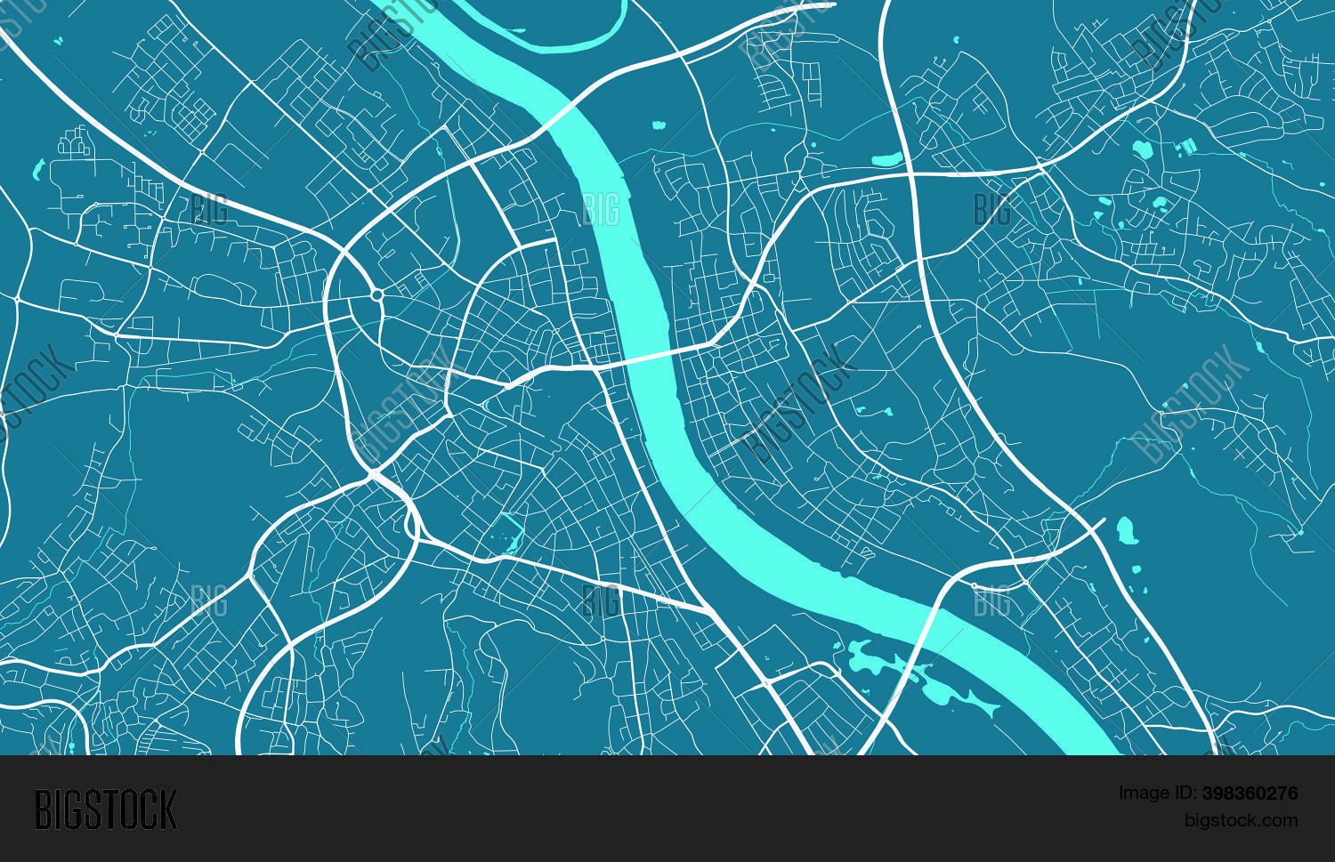 Detailed Map Bonn Vector & Photo (Free Trial) | Bigstock
