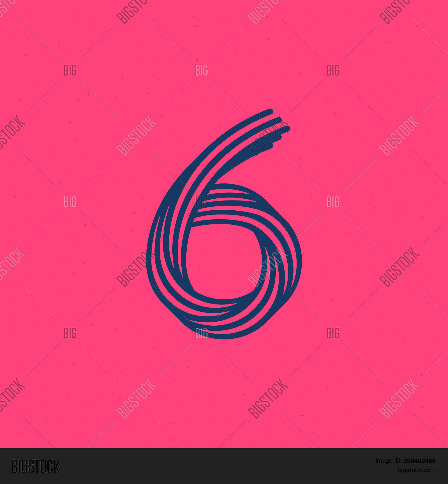 Number Six Logo Made Vector & Photo (Free Trial) | Bigstock