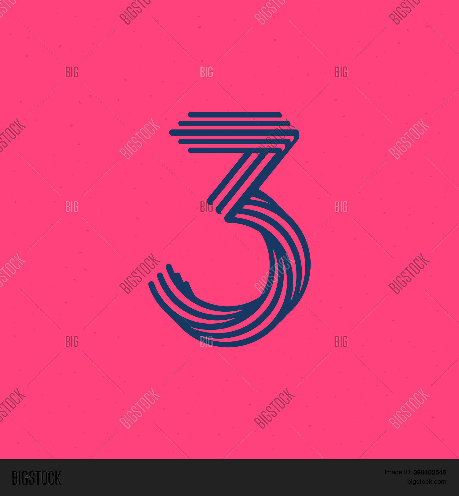 Number Three Logo Vector & Photo (Free Trial) | Bigstock