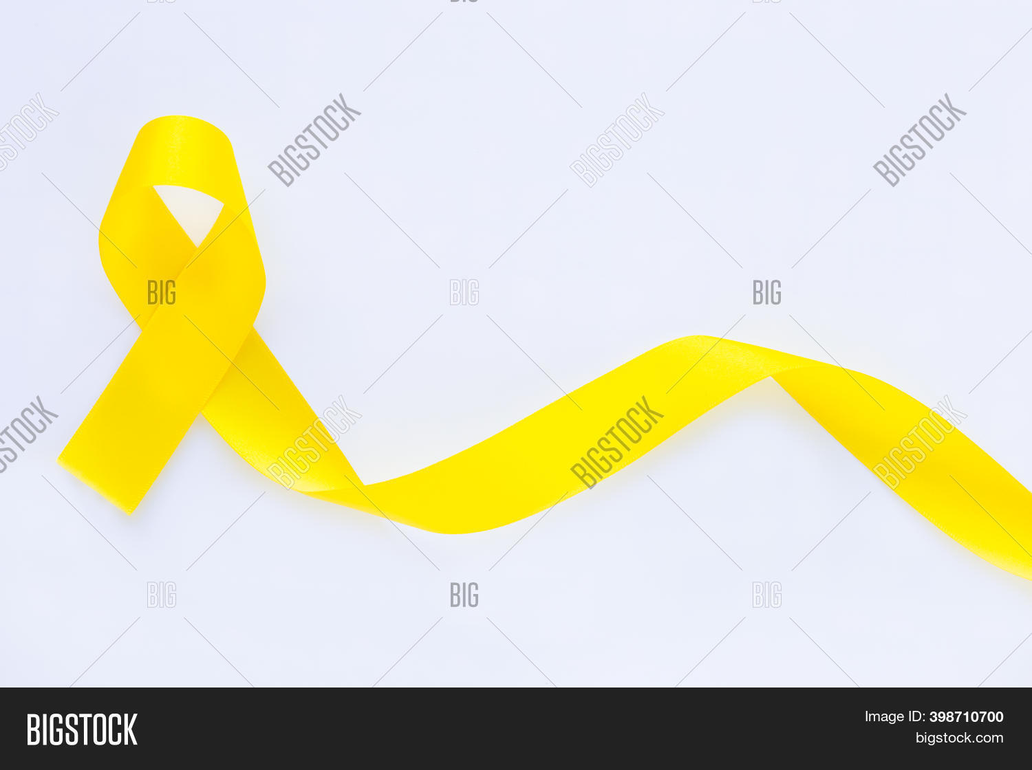 Yellow Ribbon On White Image & Photo (Free Trial) | Bigstock