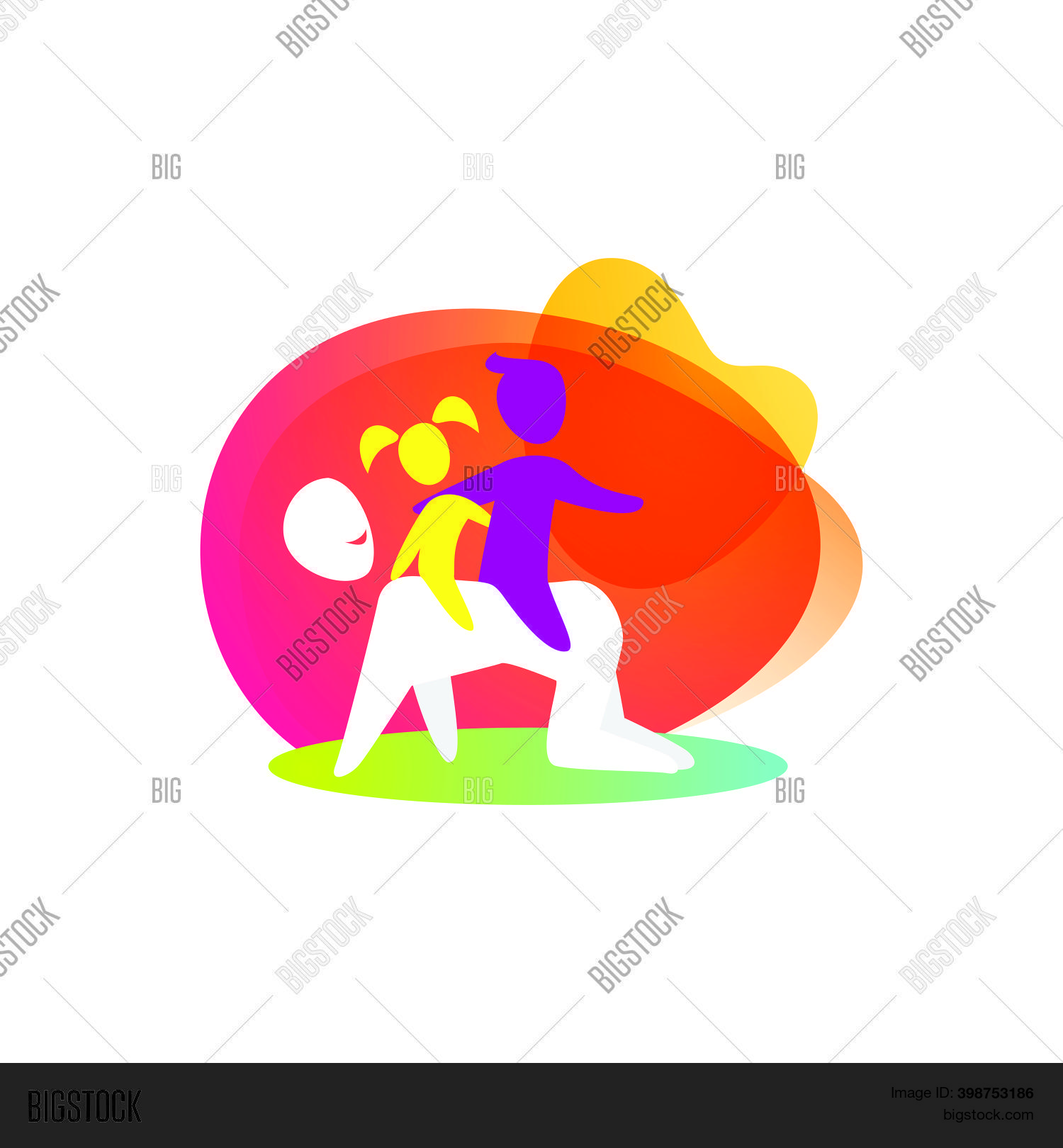 Happy Family Game Vector & Photo (Free Trial) | Bigstock