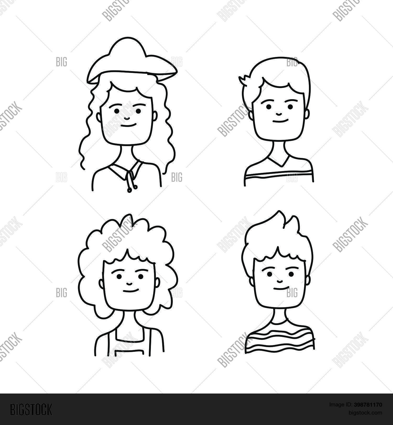Line Art Cartoon Vector & Photo (Free Trial) | Bigstock