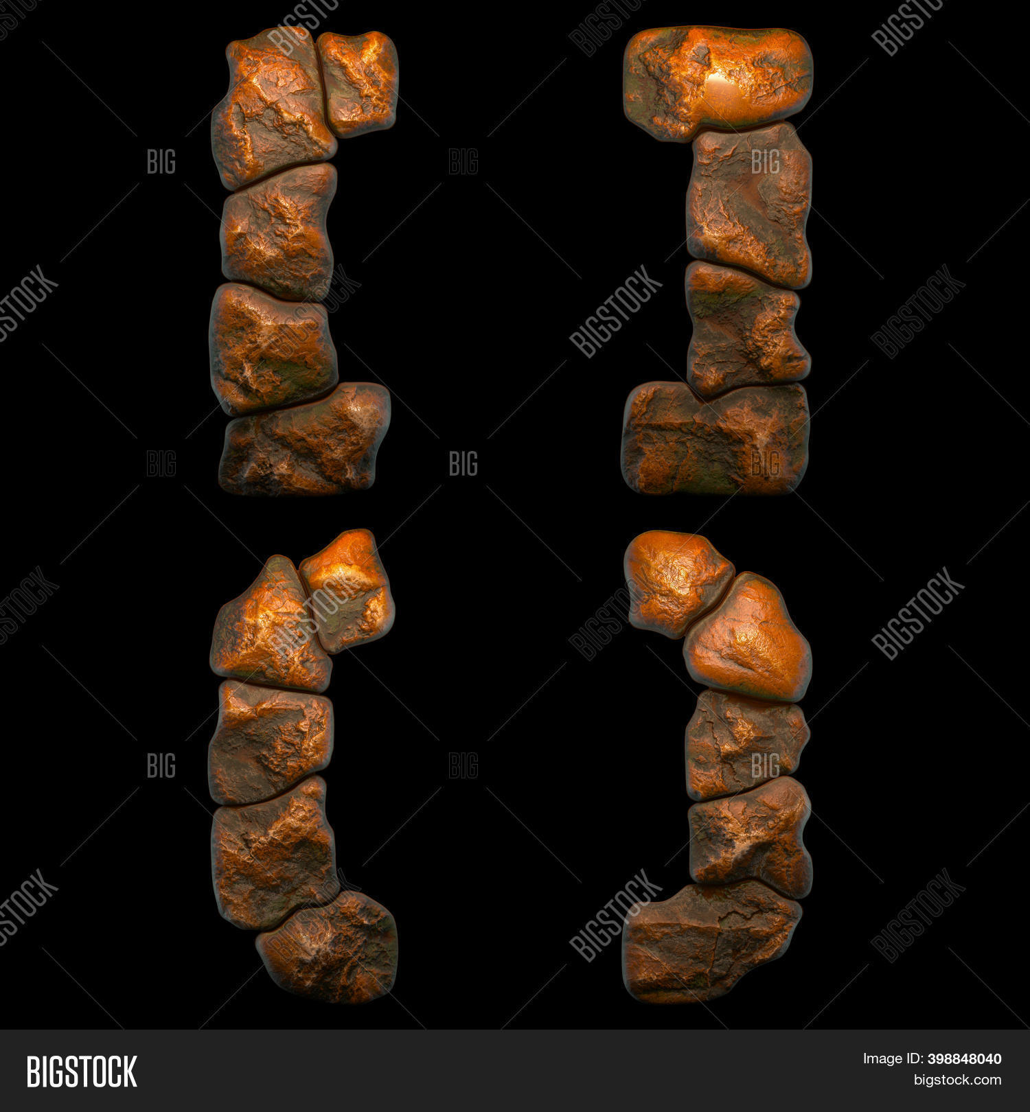 Set Rocky Symbols Left Image & Photo (Free Trial) | Bigstock
