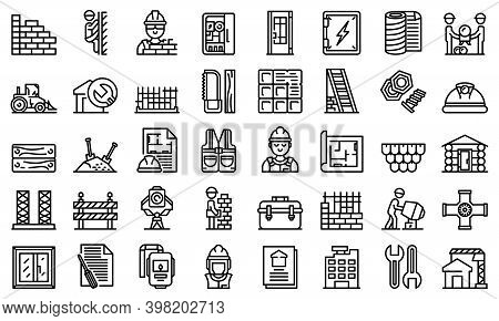Builder Icons Set. Vector & Photo (Free Trial) | Bigstock