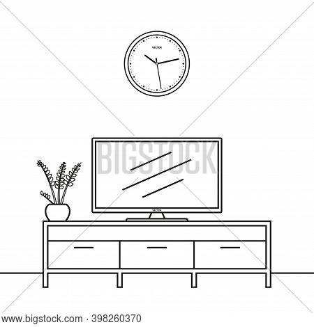 Tv Screen Tv Stand Vector & Photo (Free Trial) | Bigstock