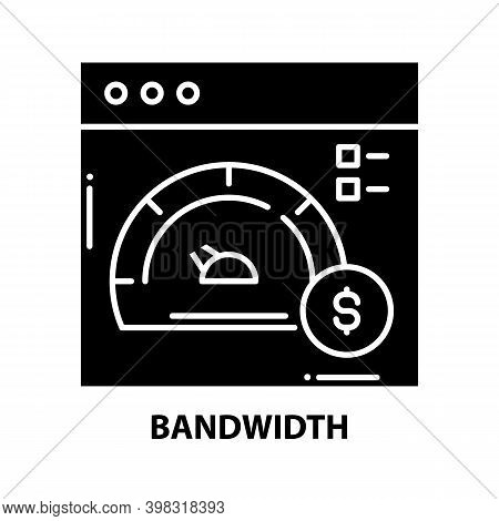 Bandwidth Icon, Black Vector & Photo (Free Trial) | Bigstock