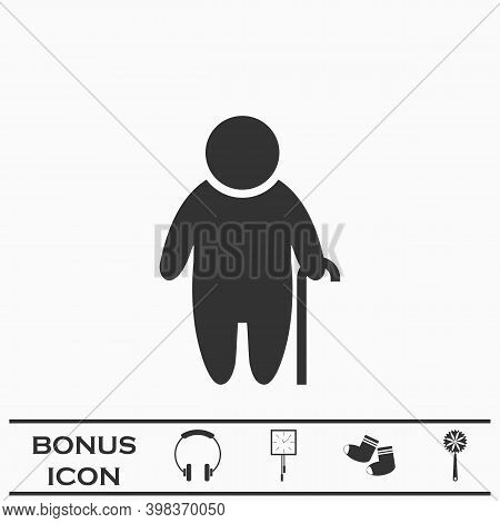 Old Man Icon Flat. Vector & Photo (Free Trial) | Bigstock